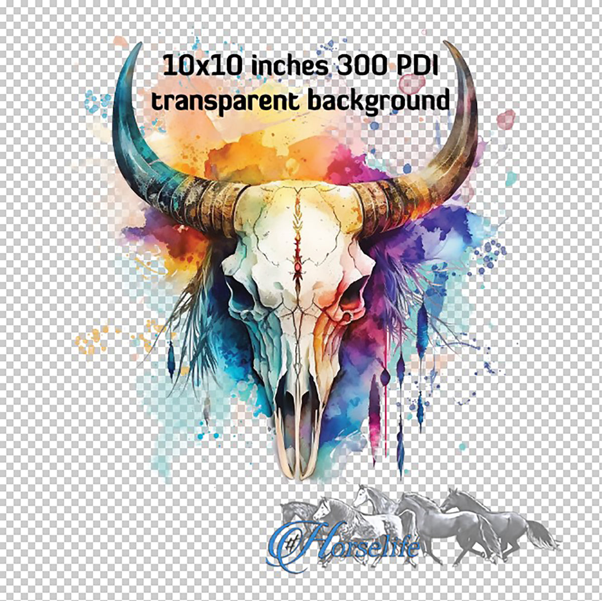 Digital Download Sublimation/DTF Colorful Country Skull Design SK002 ...